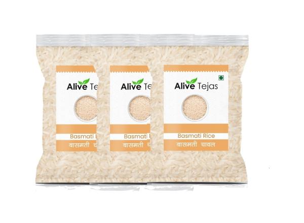 Alive Tejas Best Quality Basmati Rice -500gm Each (Pack Of 3) Basmati ...