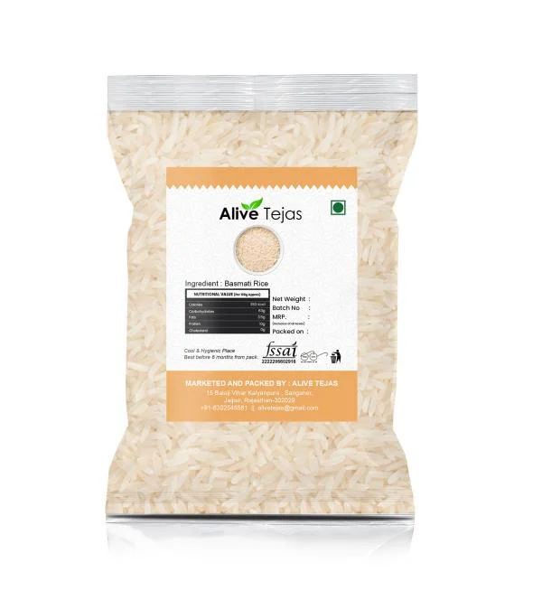 Alive Tejas Best Quality Basmati Rice -500gm Each (Pack Of 3) Basmati ...