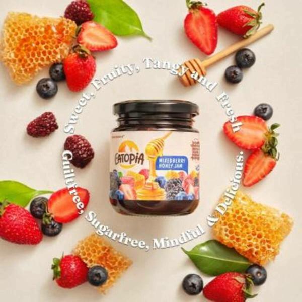 Eatopia Mixed Berry Honey Jam - 240 Gm - JioMart
