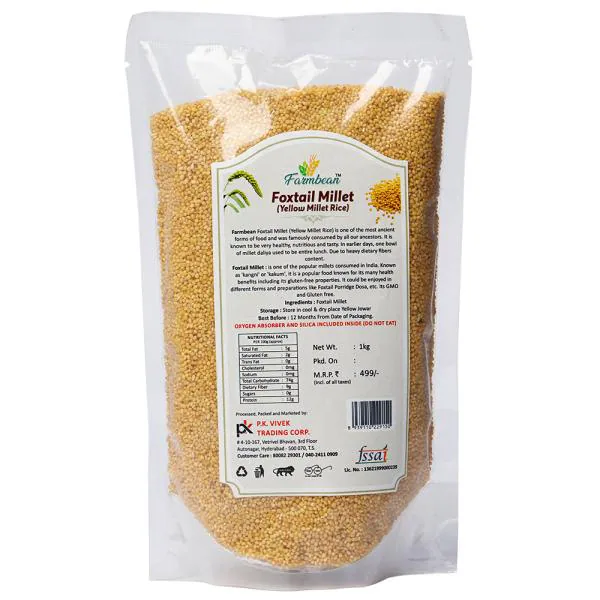 Farmbean Foxtail Millet Natural Grains, 8kg - (Kaon / Kang / Kangni ...