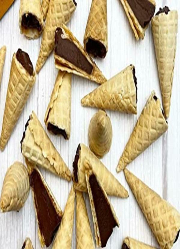 BLUE BOW bakery Waffle Cone Bites Pineapple and Chocolate Cone 200 g ...