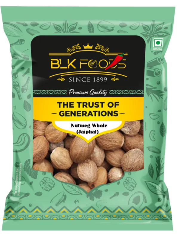 BLK Foods Natural 100g Nutmeg (Jaiphal) whole | Jaifal sabut | Jaadhi ...