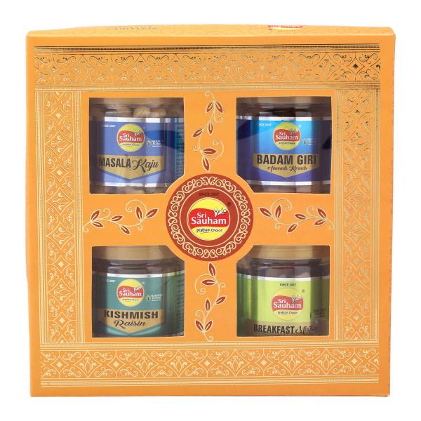 SRI SAUHAM Almond Badam giri, Masala Cashew kaju, Kismish, Breakfast ...