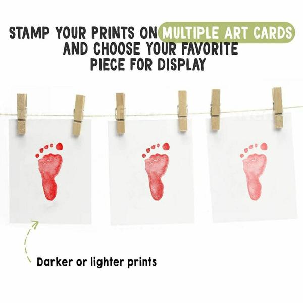 A Baby Cherry Pink Inkless Ink Pad For Baby Handprints And Footprints 3 ...