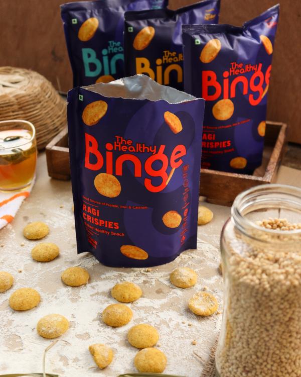 he Healthy Binge| Baked Snacks| Ragi Crispies | Protein and Fibre Rich ...