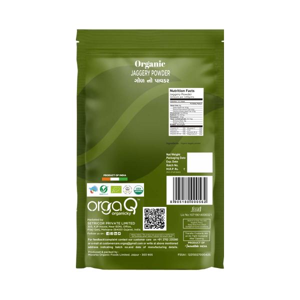 Orgaq Organicky Organic Jaggery Powder (Gud Powder) - 1 Kg (500g X 2) - JioMart