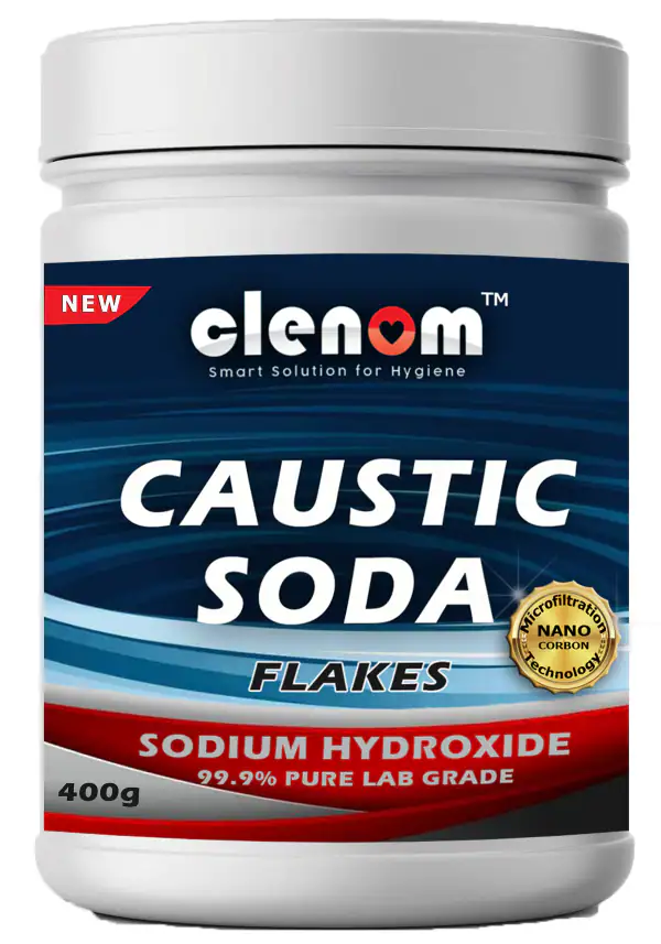 Clenom Pure Powerful Caustic Soda Flakes (Laboratory Grade) (400 GRAMS ...