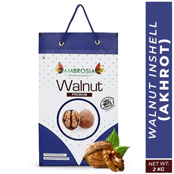 Ambrosia Premium Walnuts with Shell 500g | Chile - JioMart