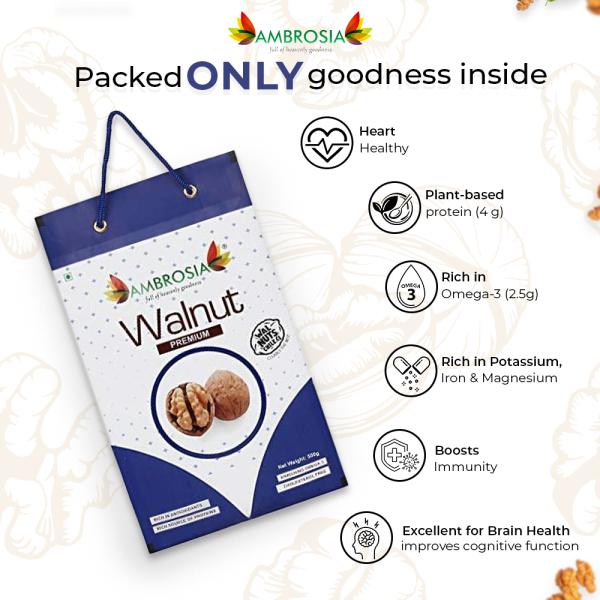 Ambrosia Premium Walnuts with Shell 500g | Chile - JioMart