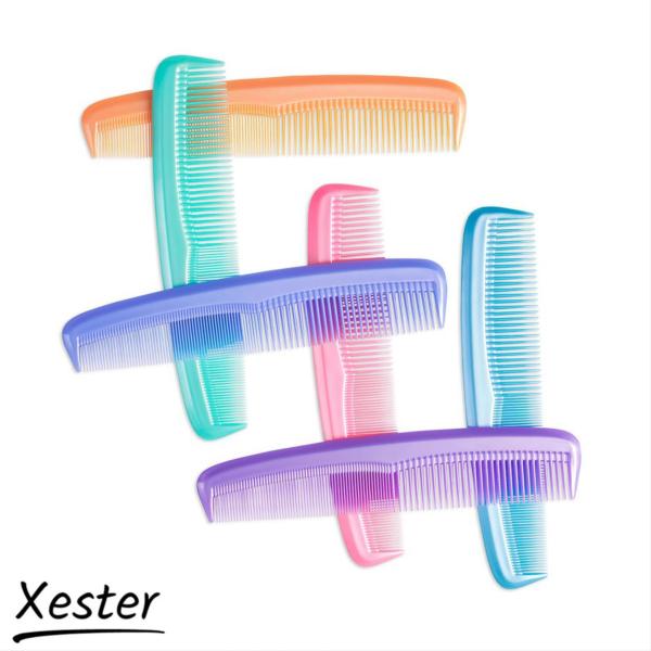 Xester Multicolor Plastic Fine Hair Dressing Hair Combs Set (Pack Of 6 ...