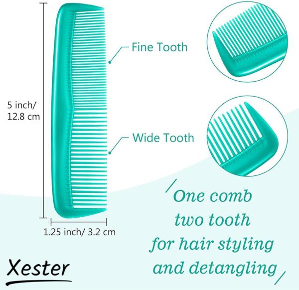 Xester Multicolor Plastic Fine Hair Dressing Hair Combs Set (Pack Of 6 ...