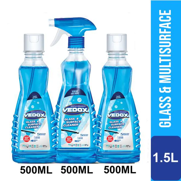 Vedox Glass & Household Cleaner 500ml X 3 - JioMart