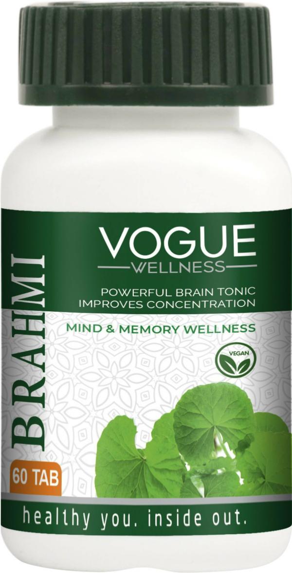 Vogue Wellness Brahmi Tablets Powerful Brain Tonic For Mind And Memory ...