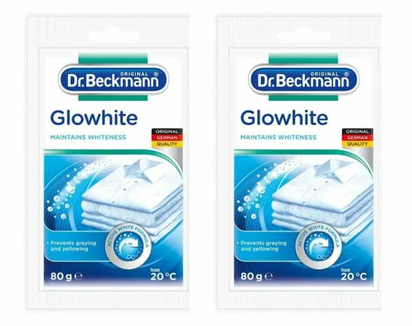 Dr. Beckmann Glowhite Fabric Whitener 2x80g | Removes Grey ...