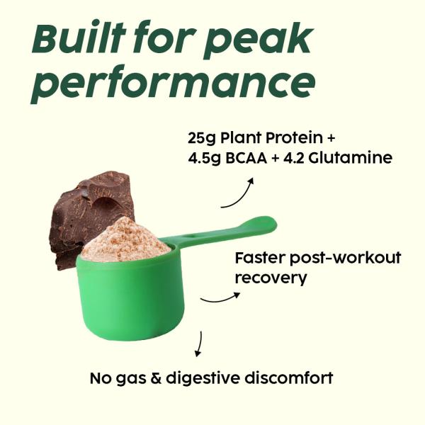 PLIX Strength Vegan Post Workout Plant Protein Powder- 1KG (Chocolate ...
