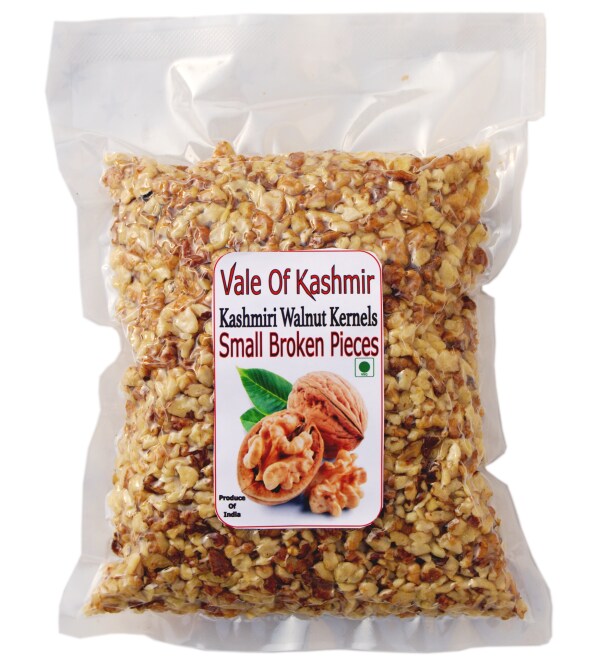 Vale Of Kashmir Walnut Kernels Broken Small Pieces Vacuum Packed, For Cakes Sweets Etc - JioMart