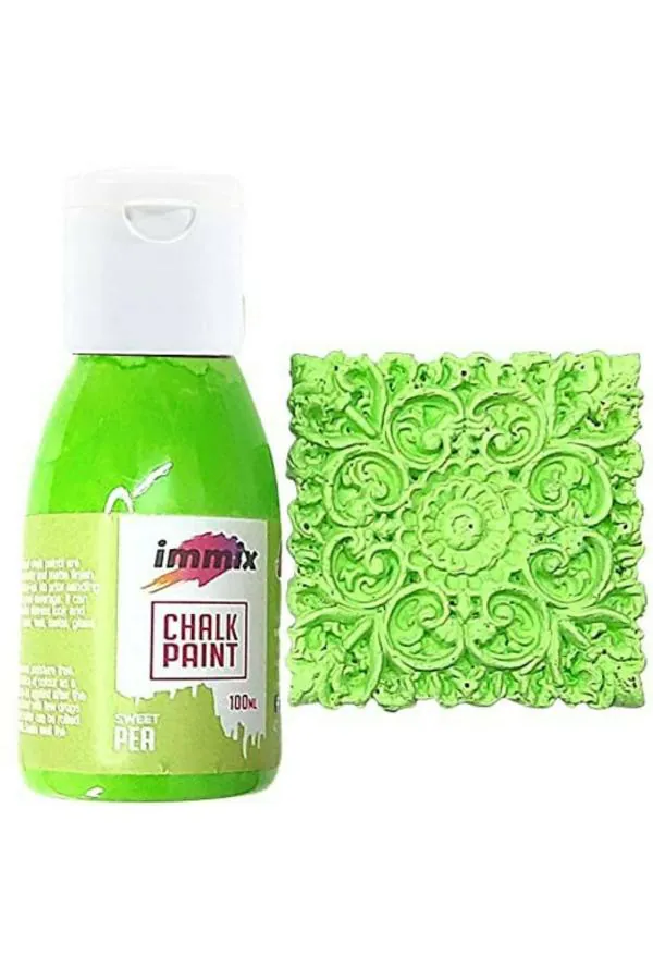 Immix Light Green Matte Finish Home Decor DIY Craft Chalk Paint 100ml ...