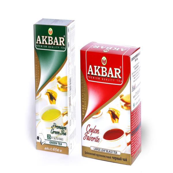 Akbar Large Leaf Black Tea - 100gms | Akbar Green Tea Bag Weight (1 ...