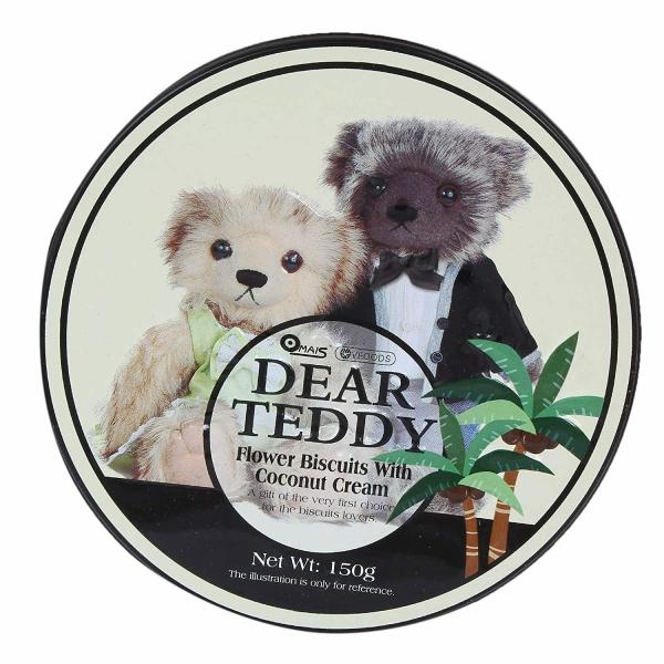 VFOODS Dear Teddy Flower Biscuits with Coconut Cream ( 150 Grams Tin ...