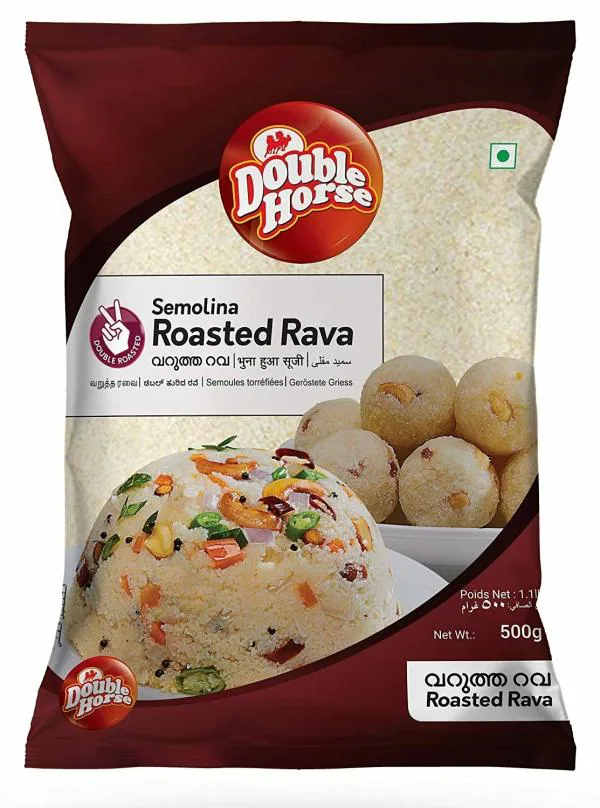 Double Horse Double Roasted Rava Roasted sooji Semolina 1KG | Export ...