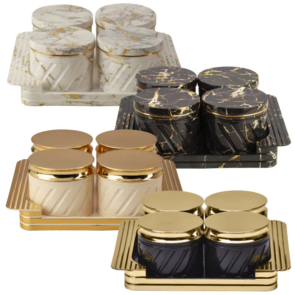 Selvel Air Tight Dry Fruit Container Tray Set with Lid, Italian ...