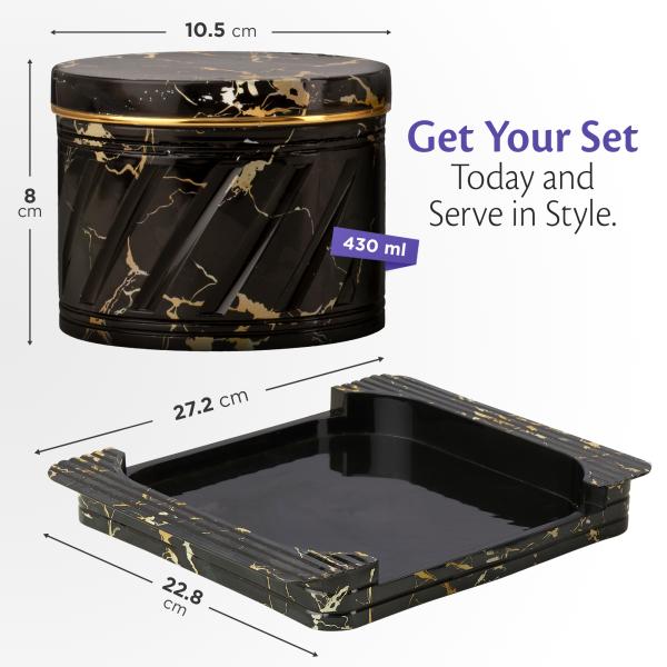 Selvel Air Tight Dry Fruit Container Tray Set with Lid, Italian ...