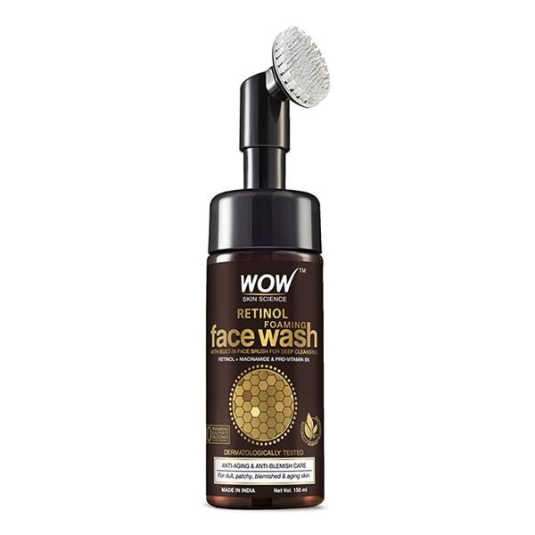 WOW Skin Science Retinol Foaming Face Wash For Fine Lines, Age Spots ...