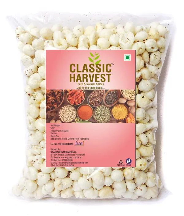 Nutrition Rich Organic Lotus Seed / Gorgon Nut Puffed Kernels / Phool ...