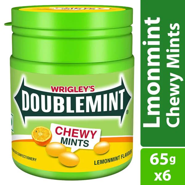 Doublemint Lemon Chewymint Pot - 65gm (Pack of 6) - JioMart
