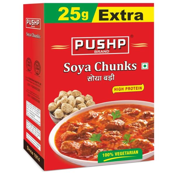 Pushp Brand SOYA Chunks High Protein and Pure Vegetarian, SOYA Wadi ...