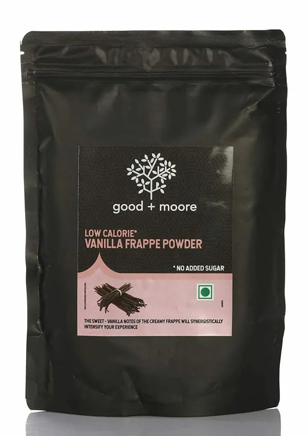 GOOD+ MOORE Low-Calorie Vanilla Frappe Powder| Instant Powdered Coffee ...