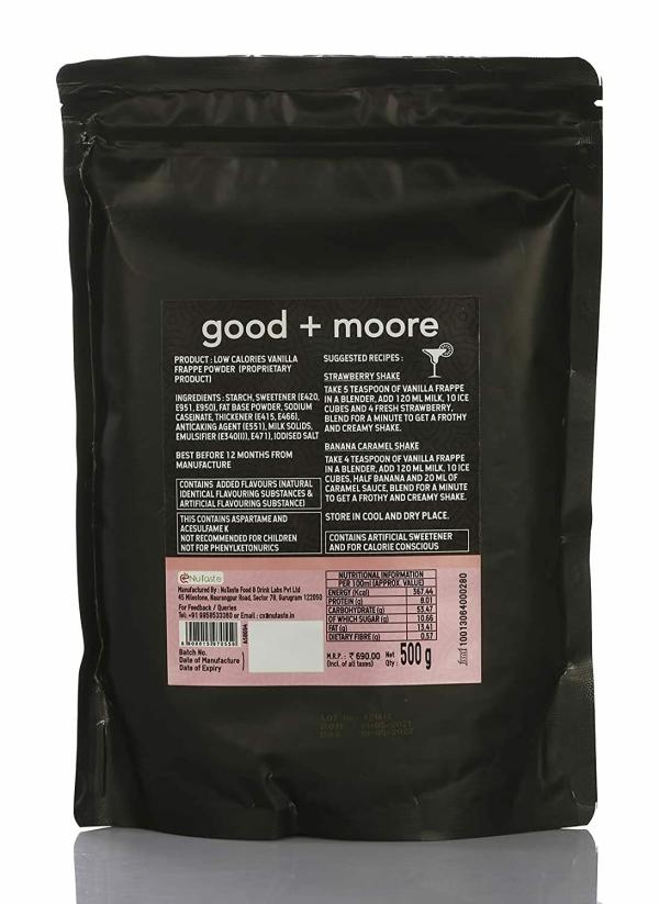 GOOD+ MOORE Low-Calorie Vanilla Frappe Powder| Instant Powdered Coffee ...