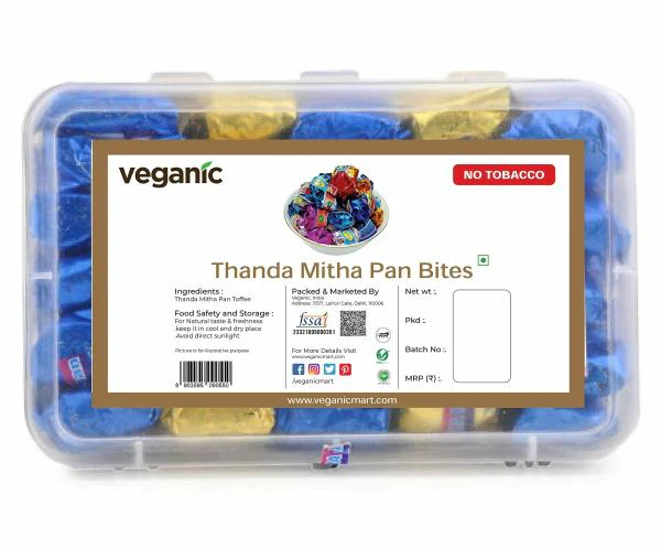 Veganic Meetha Paan Bites - 300GM | Thanda Mitha Pan Toffee | Digestive ...