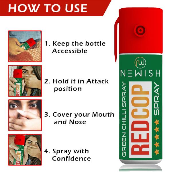 Newish Metal Powerful Pepper Spray Self Defence for Women Shots 50 ...