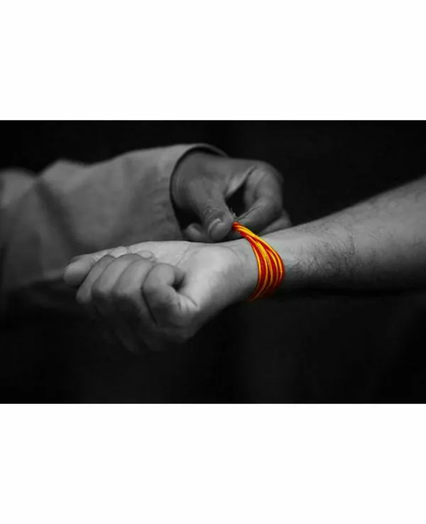 CREYENTES Nadachadi Handmade Red Thread Kalawa Nadachadi Cotton Wrist ...