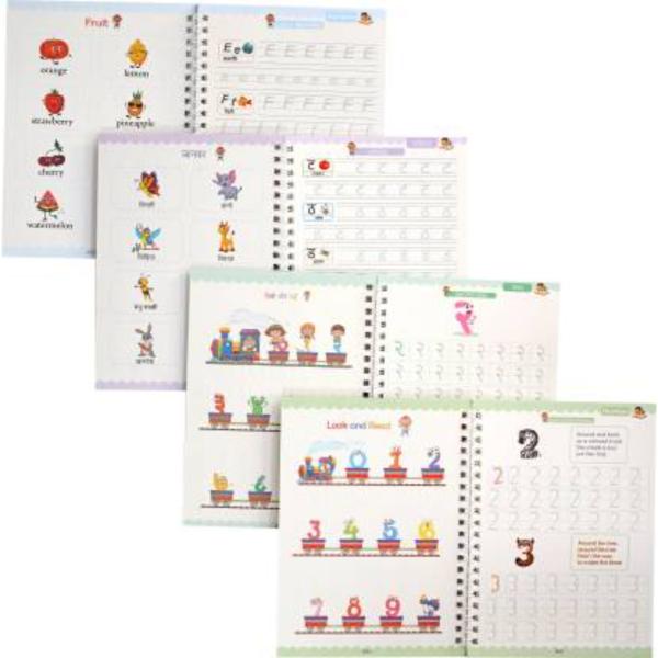 ZARQITO MAGIC BOOK HINDI&ENGLISH LANGUAGE ALPHABET AND NUMBER 4BOOK ...