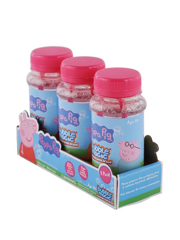 Bubble Magic Peppa Pig Solution Bottle with Wand - Pack of 3 118 ML Each - JioMart