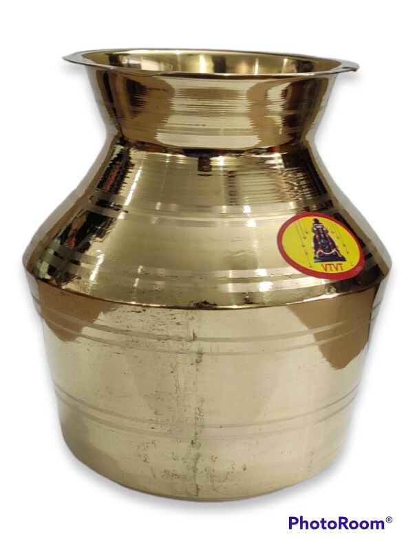 NAAYAGI - BRASS SOMBU - 1.5 LITRE | FOR POOJA, SERVING, RITUALS - SMALL ...
