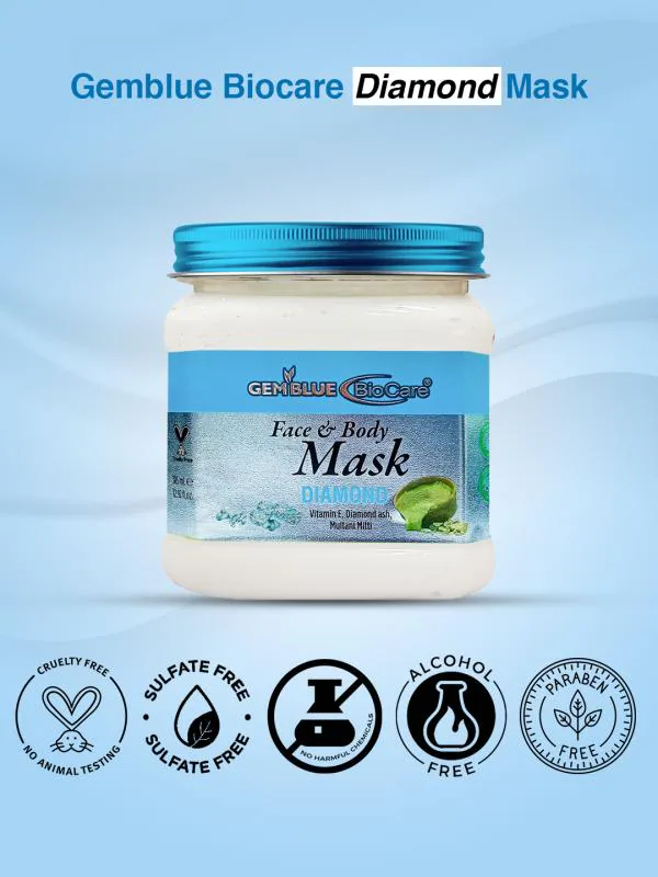Gemblue Biocare Diamond Face and Body Mask, 385ml - JioMart