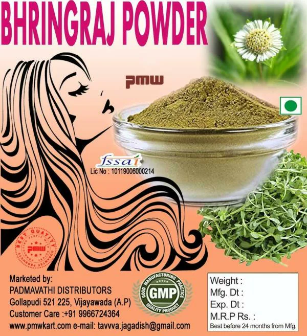Pmw - Eclipta Prostrata Alba Powder - False Daisy Powder - BHRINGRAJ ...