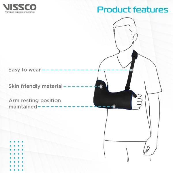 Vissco Shoulder Support Tropical Arm Sling For Fracture Support ...