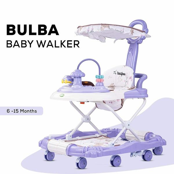 Baybee Purple Bulba Musical Baby Activity Walker cum Rocker with ...