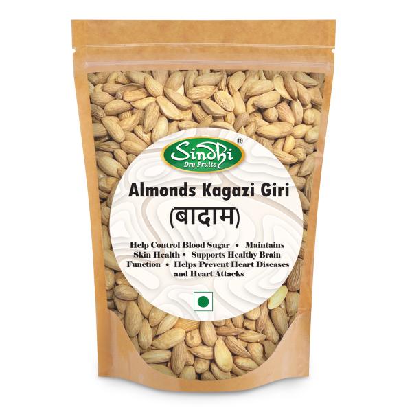 Sindhi Dry Fruits Kagazi Badam Giri, Badam Without Shells, Raw, Eat ...