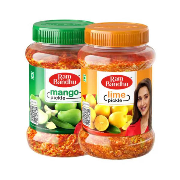 Ram Bandhu-Mango Pickle, Lime Pickle | Achar | Lonche 2kg, Combo Pack ...
