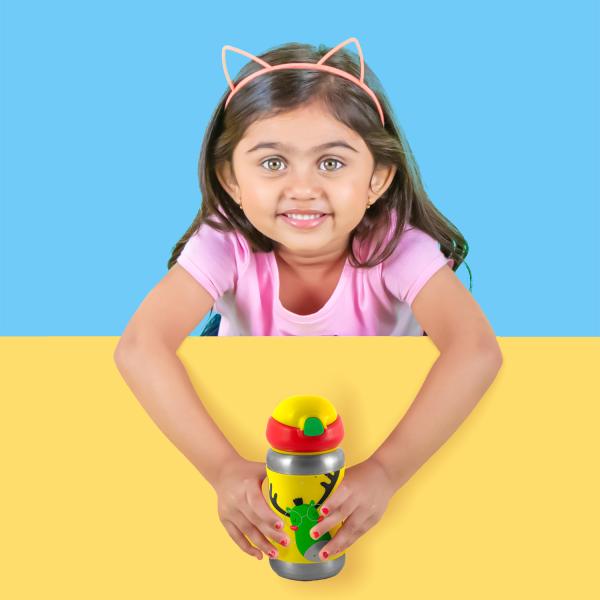 Rabitat Sport Sipper Stainless Steel Bottle - Coolest Kid Ever - JioMart