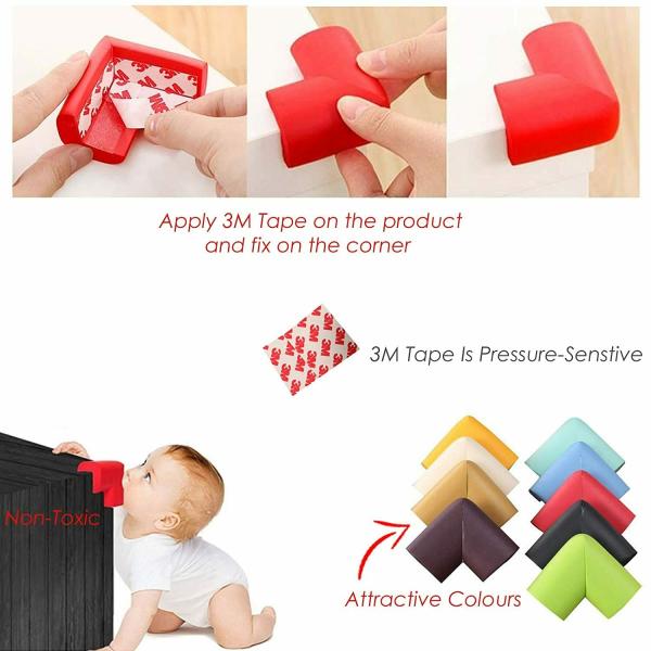 Safe-o-kid 8 Corner Guards / Cushions / Bumpers / Protector, L-Shaped ...