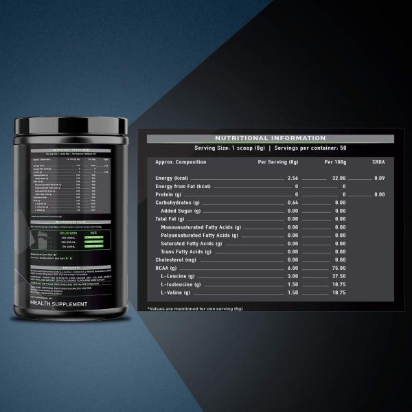 MuscleBlaze BCAA 6000, Instantized 2: 1: 1 Powder with 6 g Vegan BCAA ...