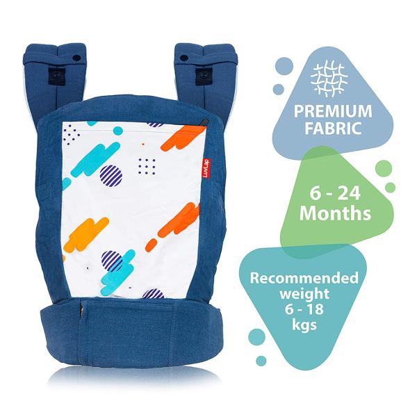 Luvlap Blue Adore Baby Carrier With 3 Carry Positions (6-24 M) - JioMart