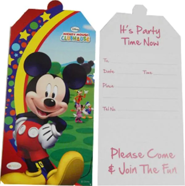 Themehouseparty Invitation Card Cartoon Print Birthday Party Supplies ...