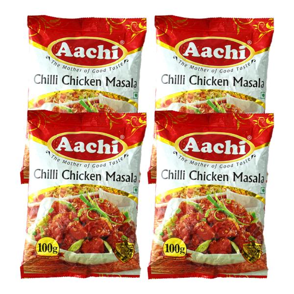 Aachi Chilli Chicken Masala 400G (100Gx4) - JioMart